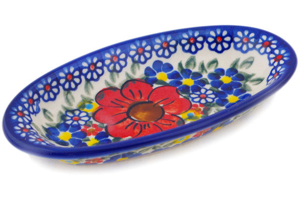 Polish Pottery 7" Condiment Dish Bold Sights UNIKAT