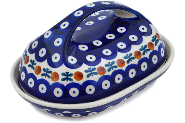 Polish Pottery 7" Butter Dish Mosquito
