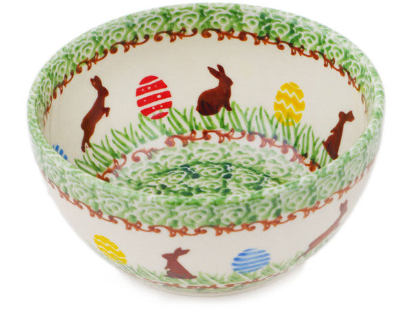 Polish Pottery 5" Bowl Chocolate Bunny