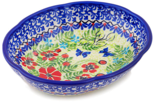 Polish Pottery 7" Scalloped Bowl Metamorphosis