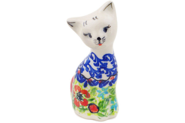 Polish Pottery 4" Cat Figurine Metamorphosis