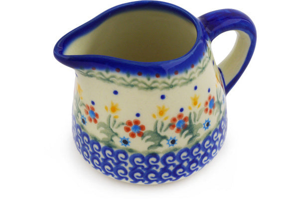 Polish Pottery 10 oz Pitcher Spring Flowers