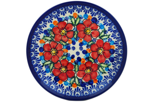 Polish Pottery 7" Plate Red Delight UNIKAT - Polish Pottery Shop