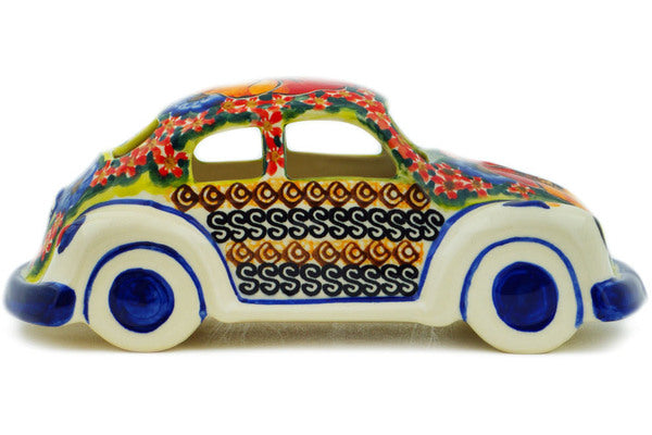 Polish Pottery 10" Beetle Car Figurine Bright Beauty UNIKAT - Polish ...